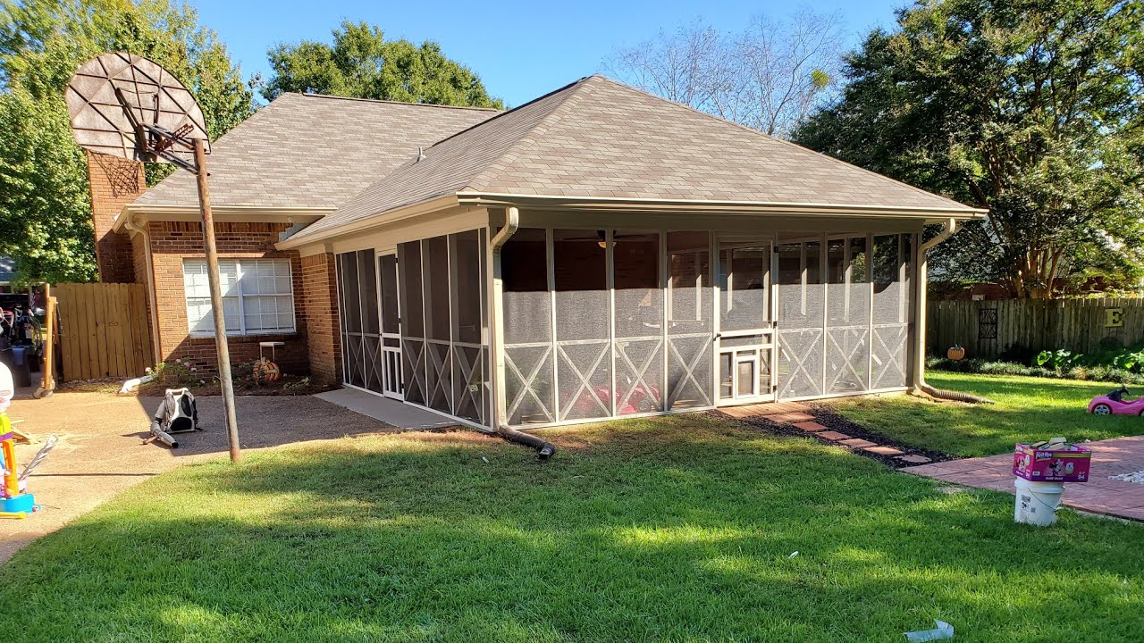 How to screen in a porch-DIY Screen porch installation - YouTube