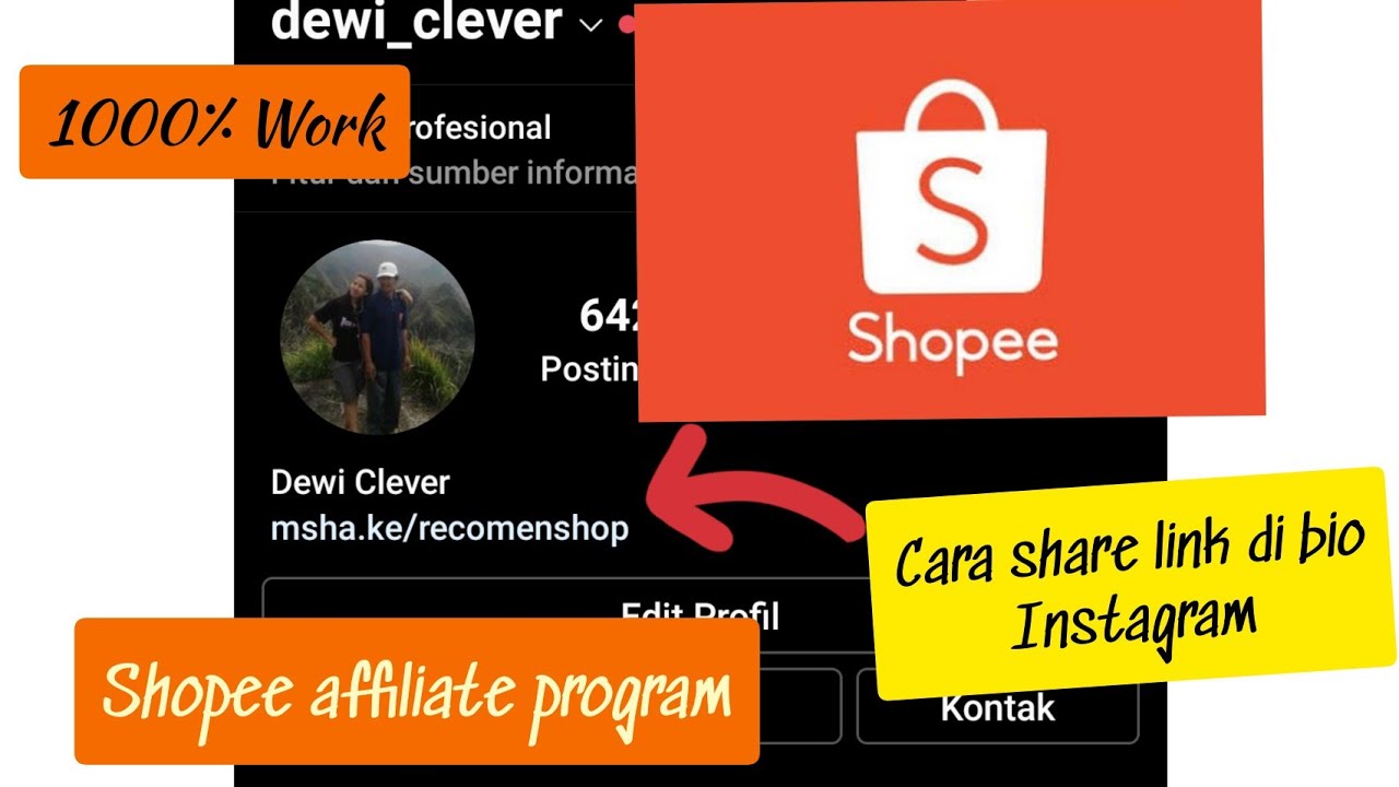 Shopee Affiliate Program // Cara sebar link di bio instagram part 3 ...