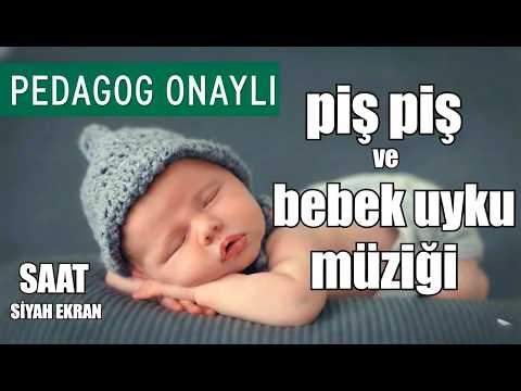 Piş Piş Bebek Uyku Müziği | Kesintisiz 6 Saat Siyah Ekran