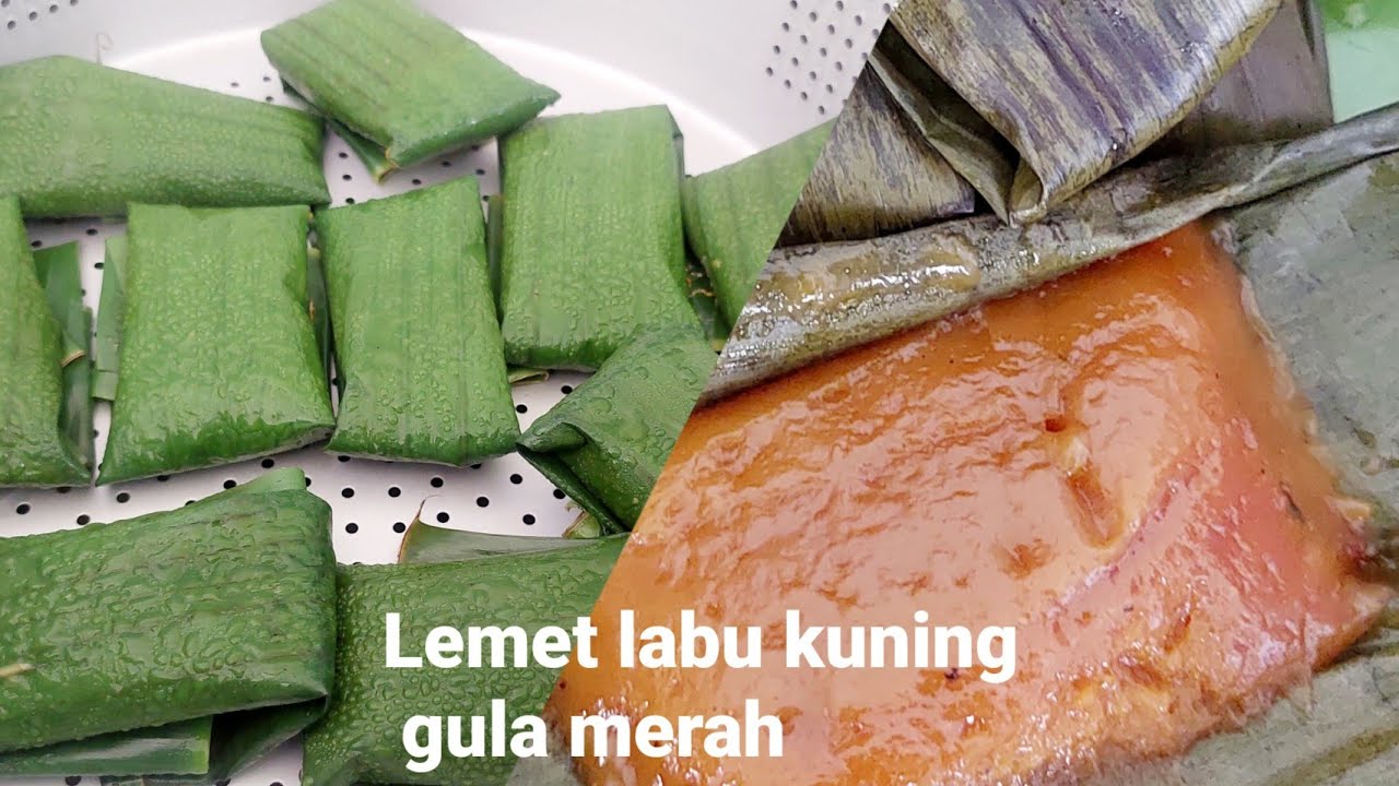 Resep mudah lemet labu kuning gula merah - YouTube