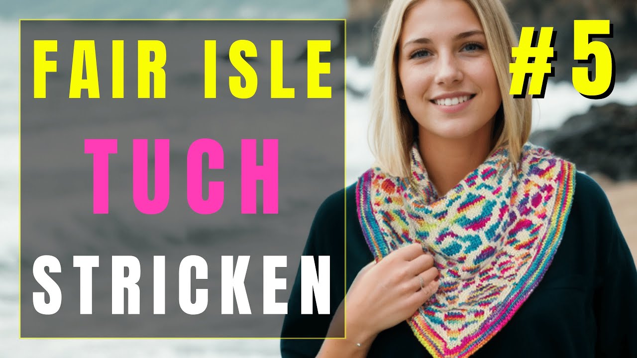 Fair Isle Tuch mit Steeks stricken - Teil 5 - Blende stricken - YouTube