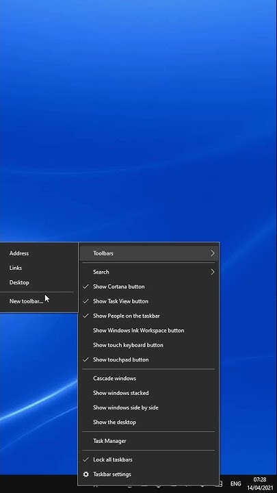 How to add toolbar in taskbar in windows 10 #Shorts| Hindi Tutorial ...