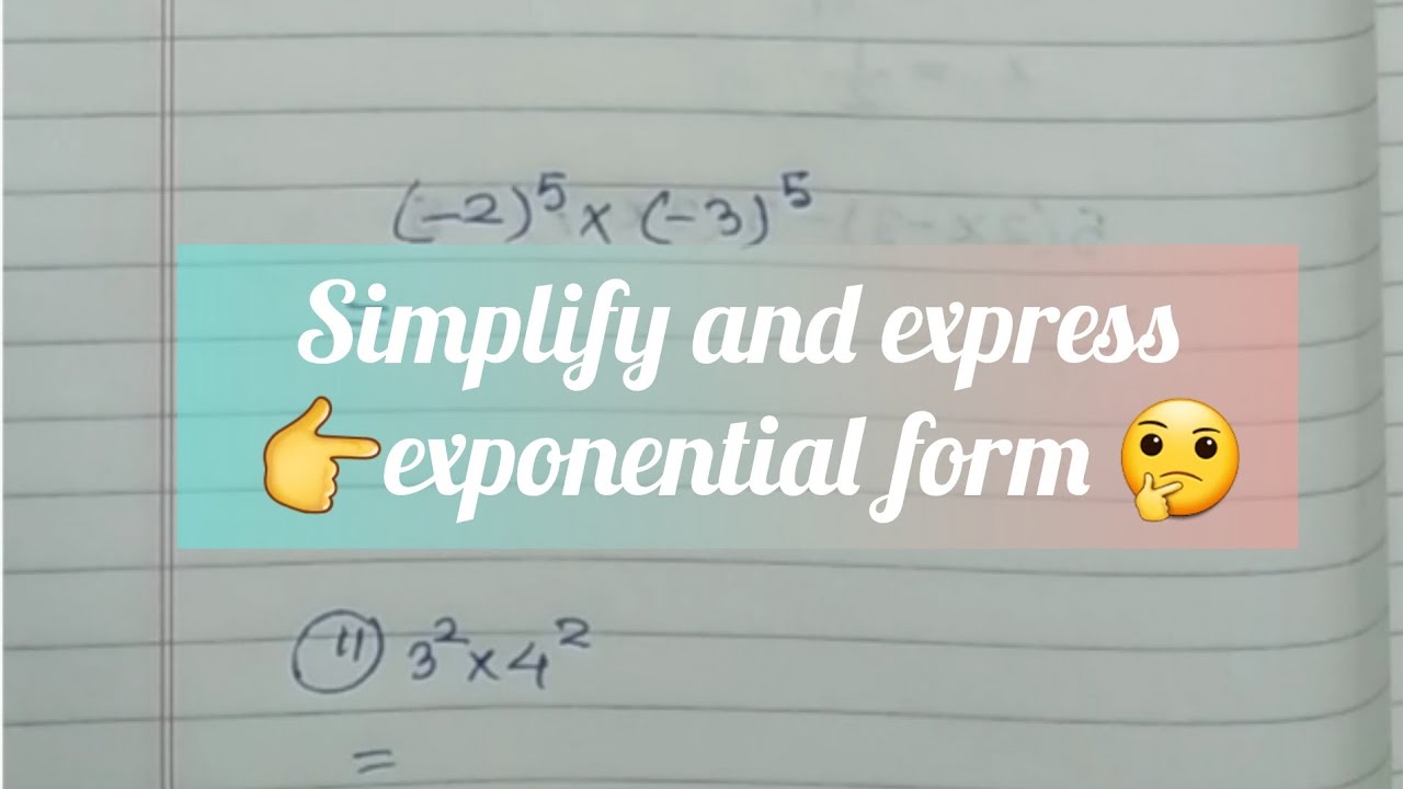 Basics in Simplifying expressions|Laws of Exponents#maths - YouTube