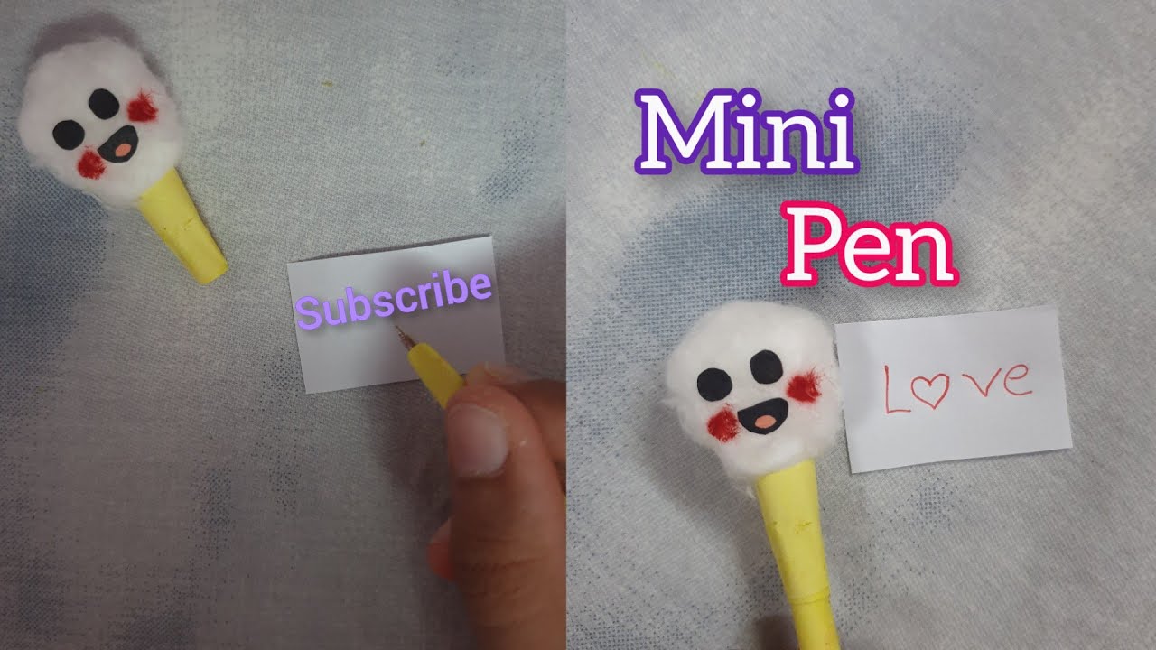 Cute Mini Pen Tutorial | Back to School hacks - YouTube