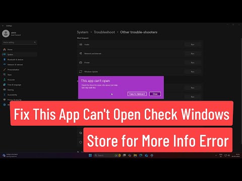 Fix This App Can’t Open Check Windows Store for More Info Error in Windows 11/10