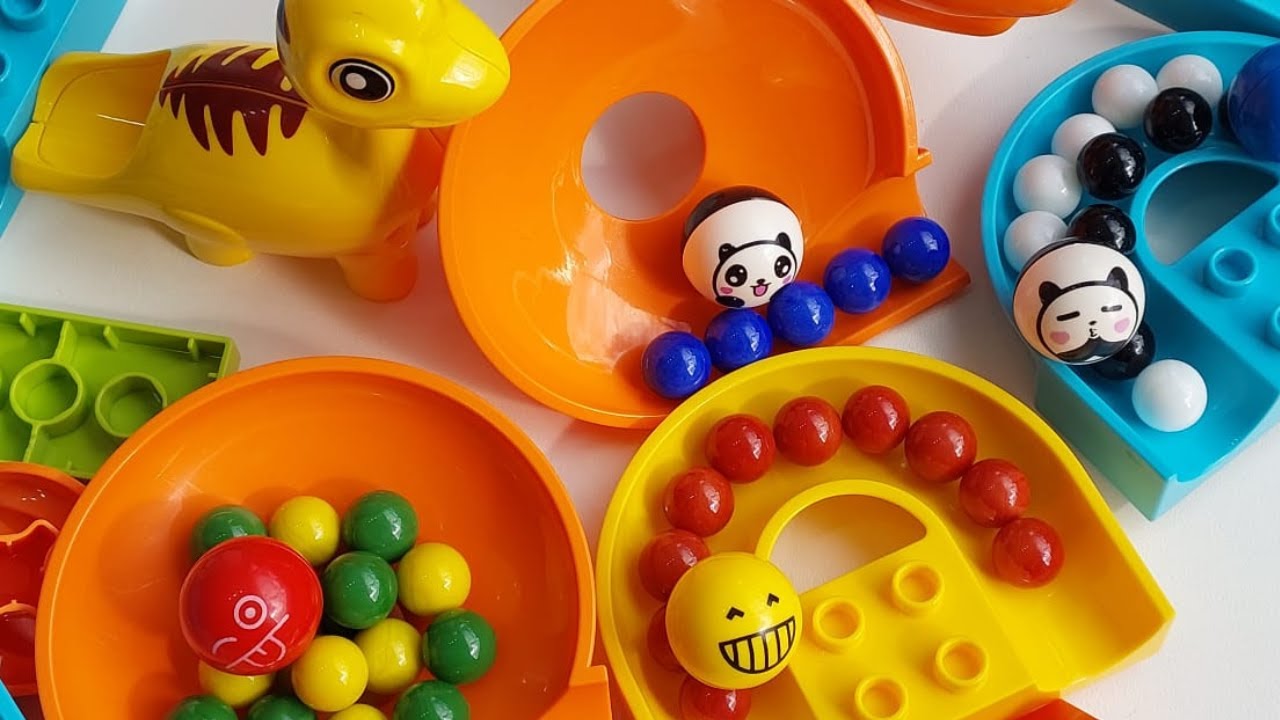 marble run ASMMR satisfying building blocks - YouTube