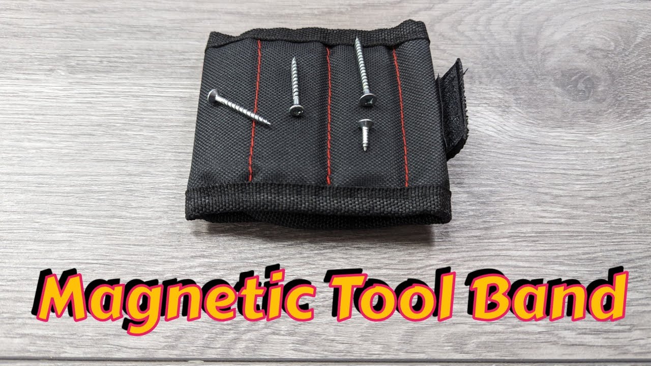 Magnetic wrist band for screws, nails and tool bits - YouTube