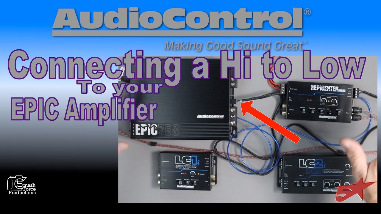 how to connect a line output coverter to the Audio control EPIC ...
