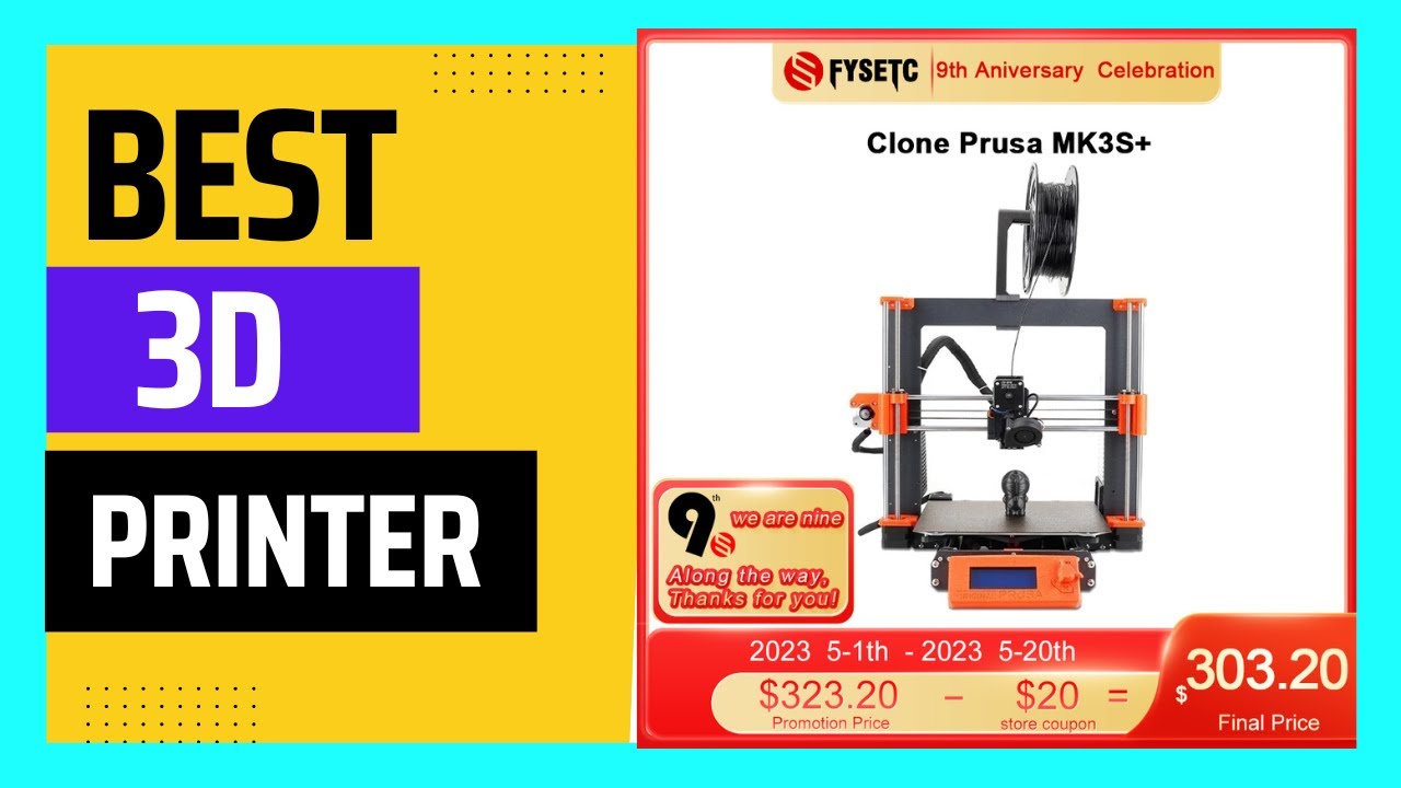 FYSETC Clone Prusa i3 MK3S+ DIY 3D Printer - YouTube