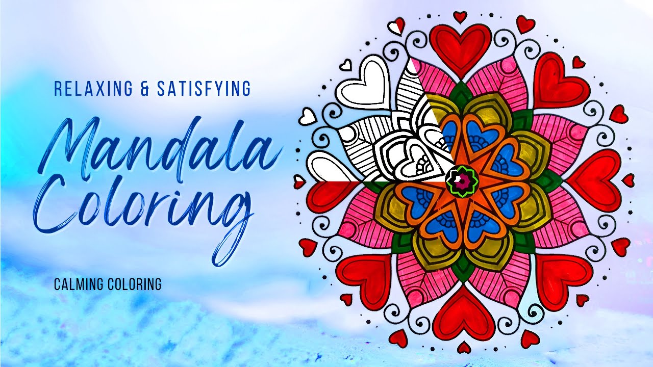 Mesmerizing and Satisfying Mandala Coloring | Relaxing Time-Lapse Art ...