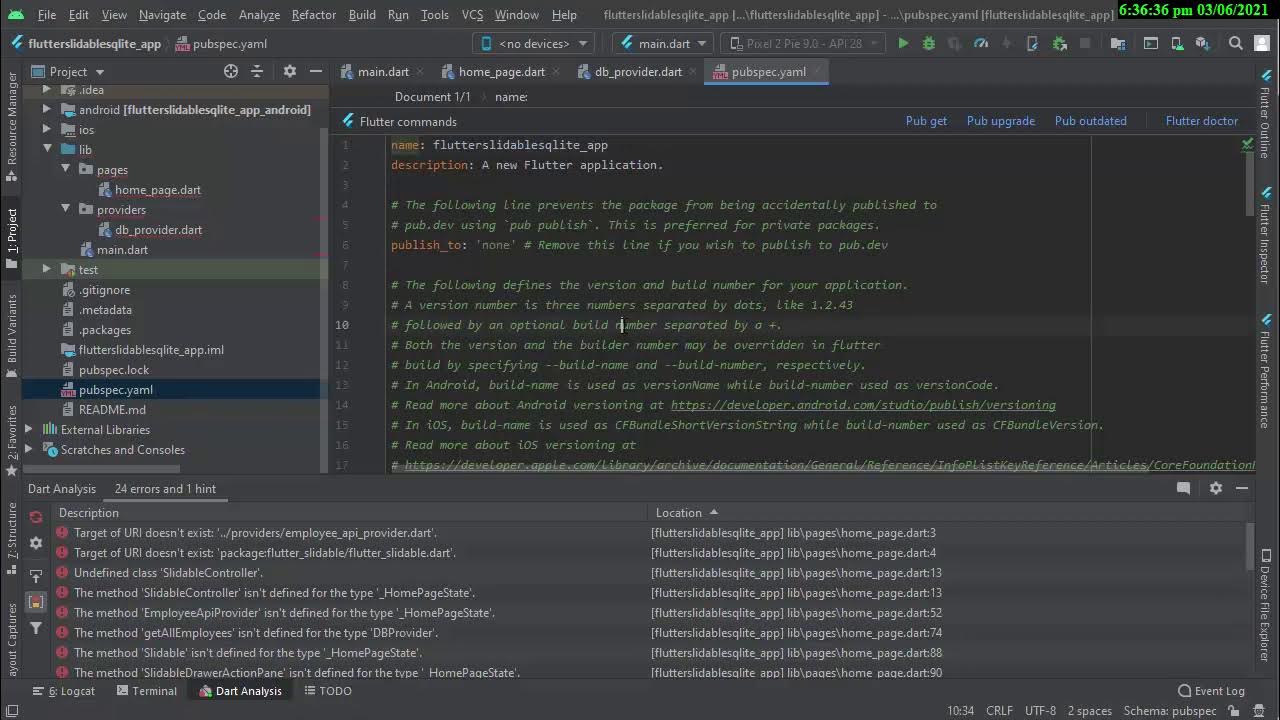 【FLUTTER ANDROID STUDIO and IOS】bidirectional sqflite swipable /slidable with remote http using ...