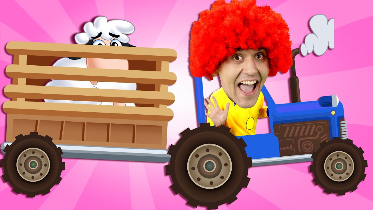 The Blue Tractor | Learn Animal Sounds and Colors | Bunny Boom - YouTube