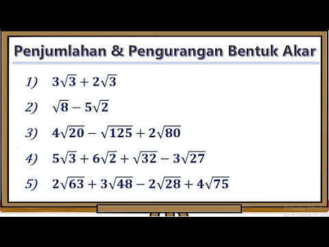 Cara Mudah Penjumlahan dan Pengurangan Bentuk Akar - YouTube
