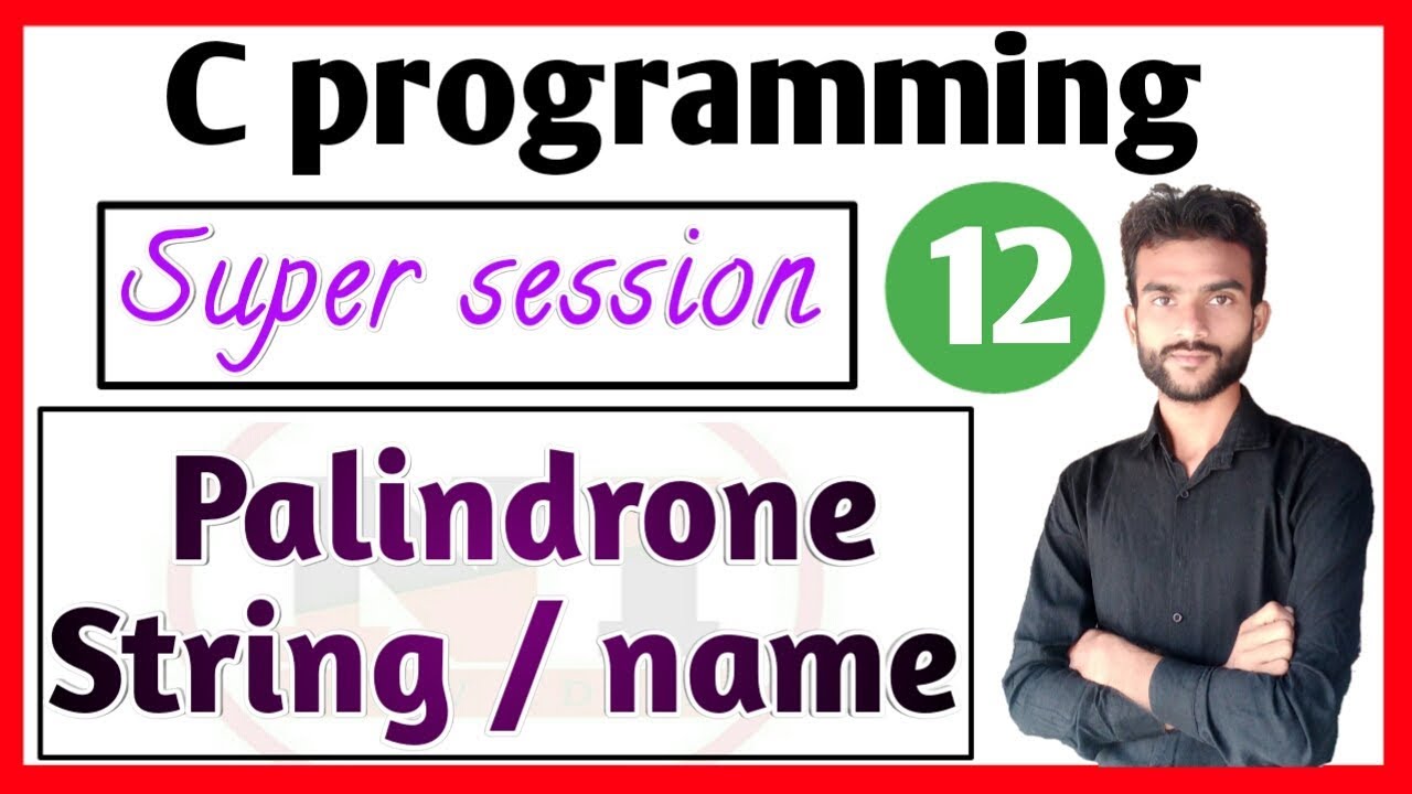 O Level C Language Important Question Program To Check String Is Pallindrome Or Not Youtube