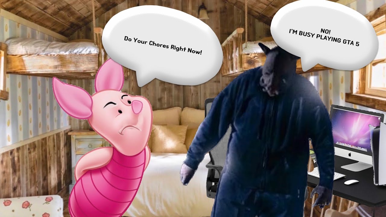 Horror Piglet Refuses To Do His Chores / Gets Grounded - YouTube