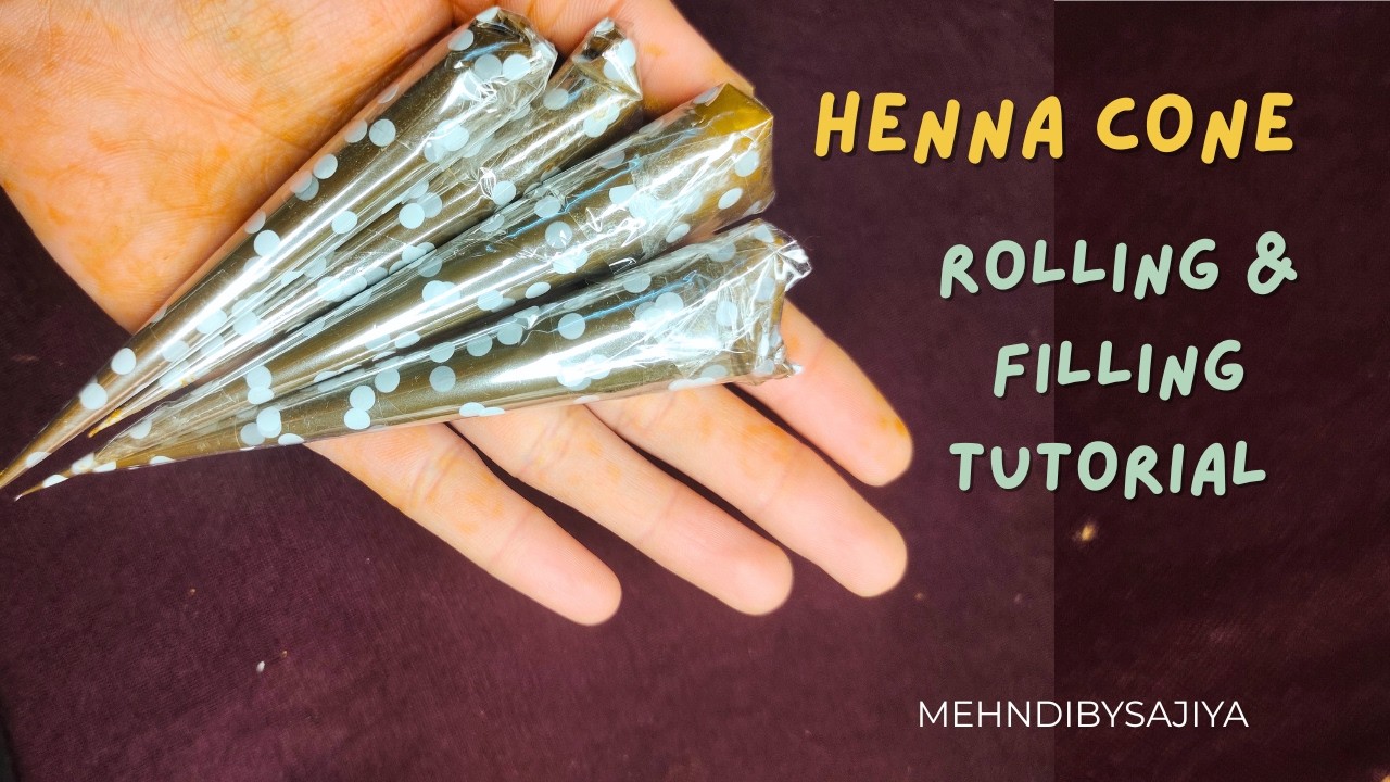 Perfect Mehndi Cone Rolling & Filling Tutorial 🌿 | Beginner Friendly ...