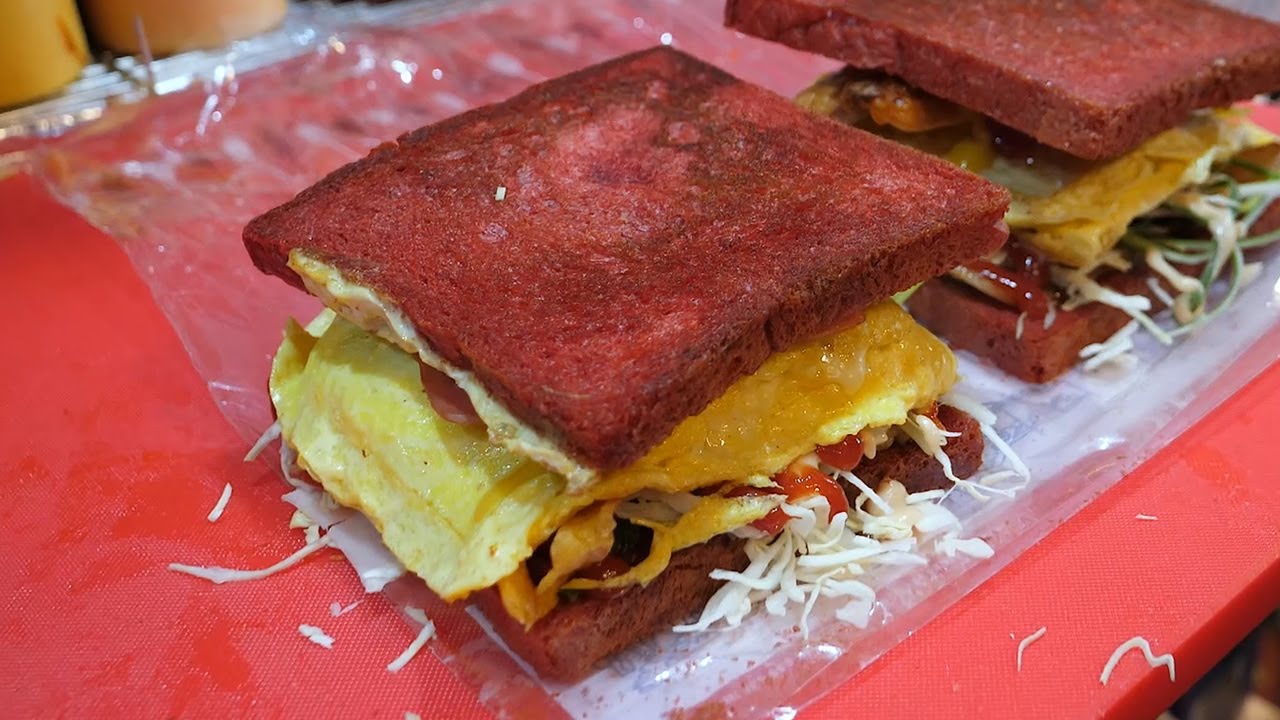 Cheese Egg Pork Toast (Samgyeopsal, Bulgogi Toast) / 삼겹살 토스트와 불고기 토스트 ...