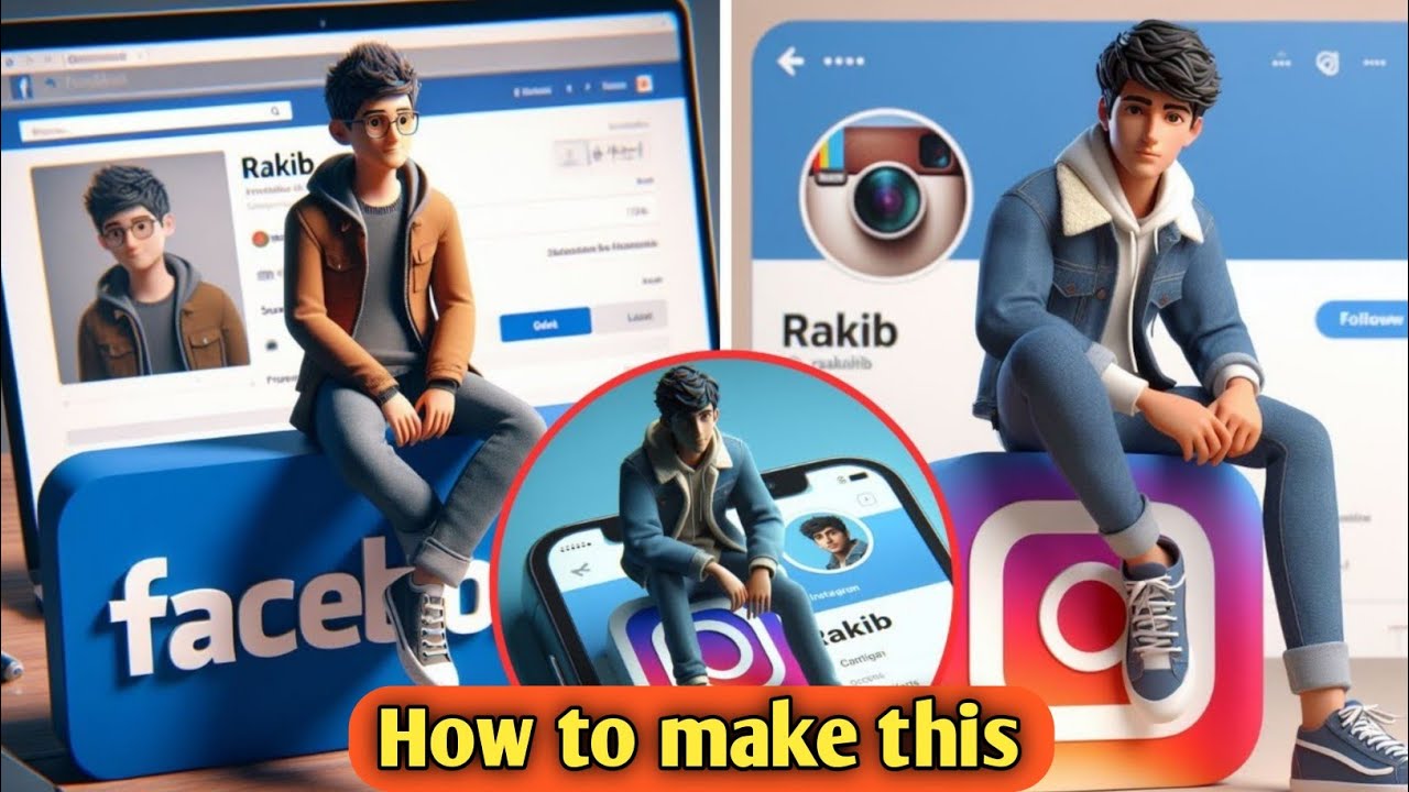 How To Create 3D Ai Social Media Boy Image | Trending Social Media ...