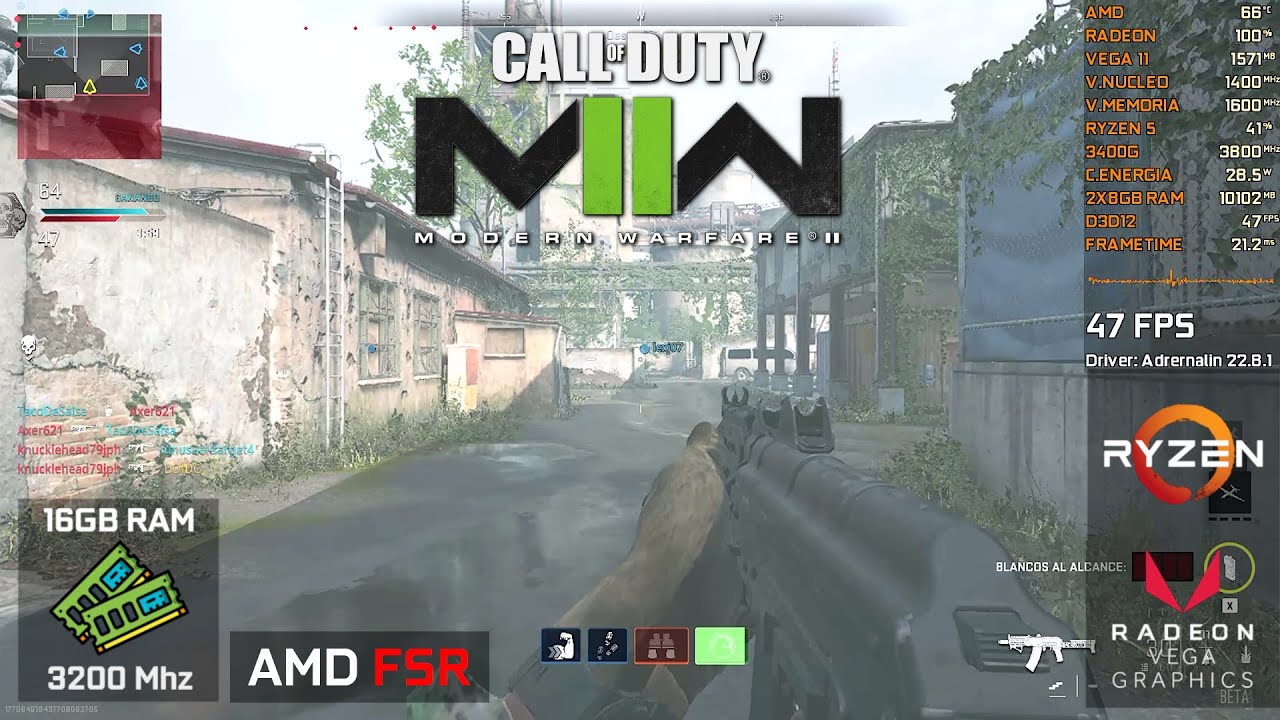 Call of Duty: Modern Warfare 2 *BETA* | Ryzen 5 3400G | Gráficos Vega ...