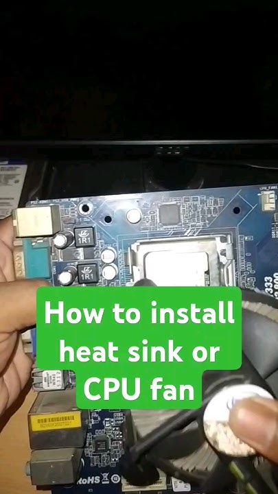 How to install heat sink or CPU fan - YouTube