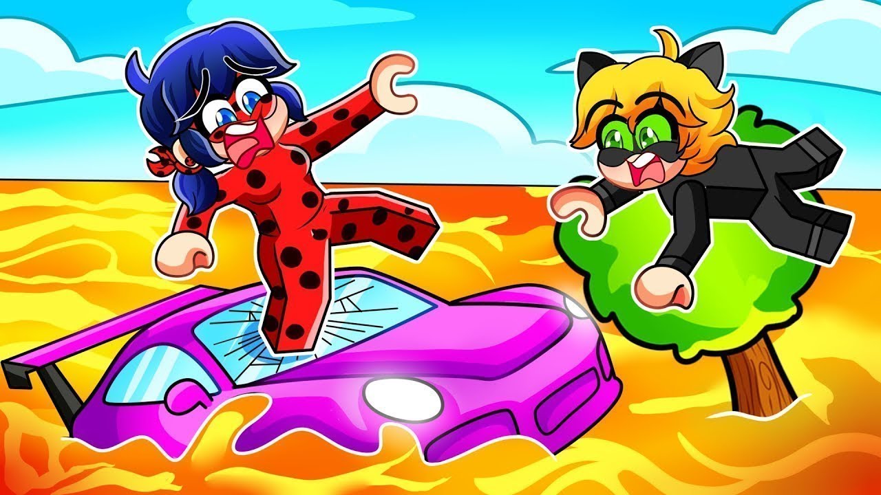 HE FLOOR IS LAVA WITH LADYBUG AND CATNOIR in ROBLOX! - YouTube