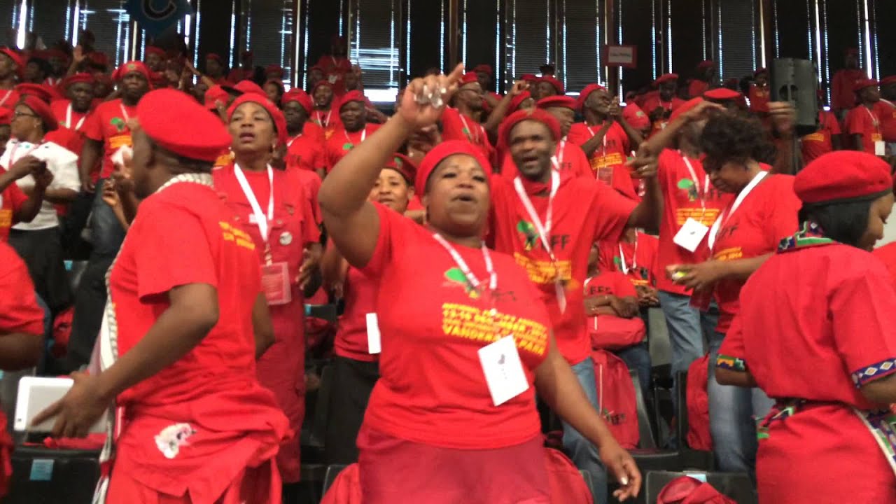 Delegates sing at EFF's 1st National People's Assembly 2014 - YouTube