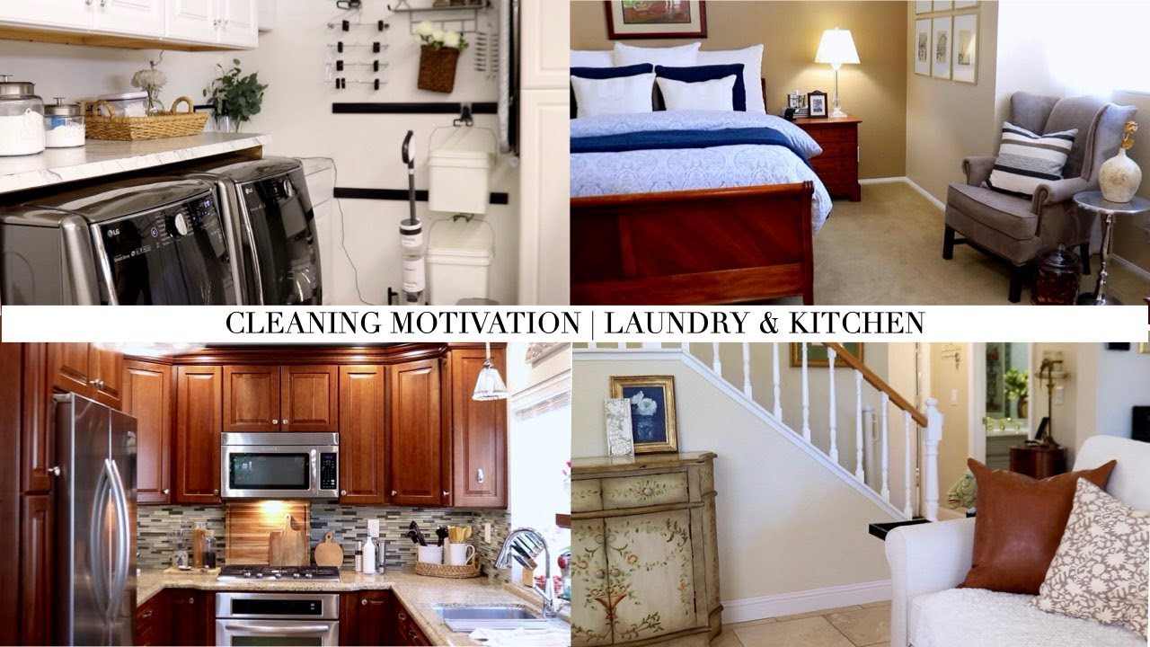 CLEANING MOTIVATION | WEEKLY CLEANING | KITCHEN & LAUNDRY - YouTube