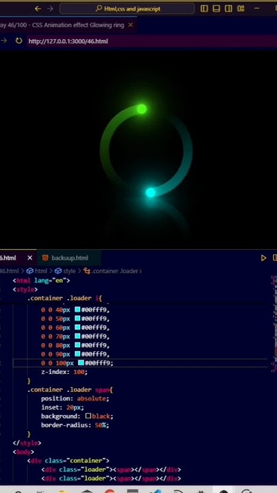 CSS Animation effect Glowing ring #shorts #viralvideos #viral#trending #html#css#js#coding - YouTube