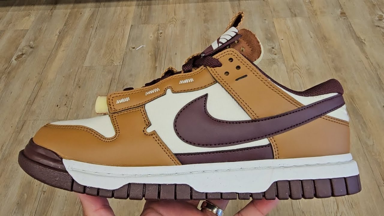 Nike Dunk Low Jumbo Light British Tan Burgundy Crush Nike 4K POV / SKU ...