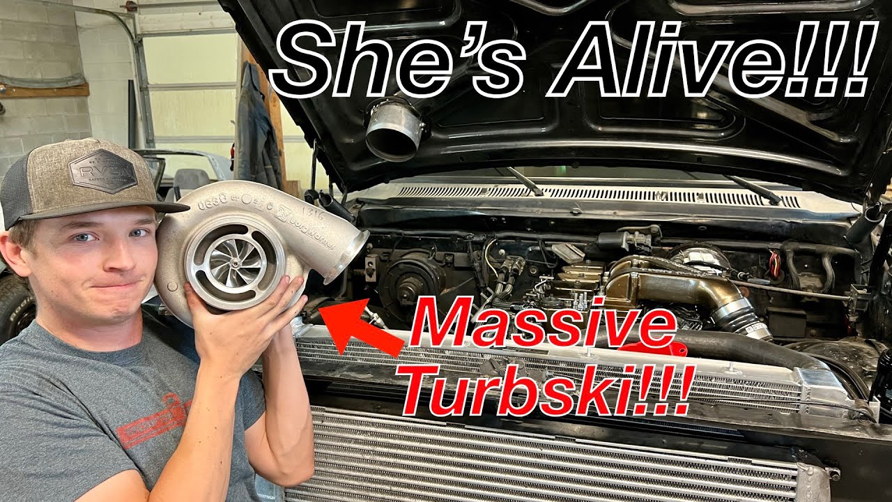 BIG SINGLE TURBO FOR THE FIRST GEN CUMMINS!!! - YouTube