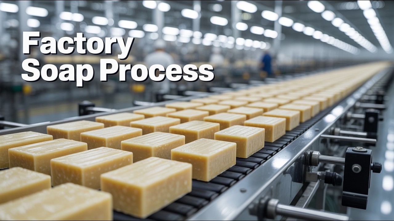 How Soap Is Made in Factory Complete Manufacturing Process ASMR - YouTube