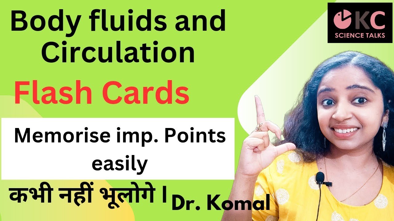 Flash cards- Body fluids and circulation Class 11 - YouTube