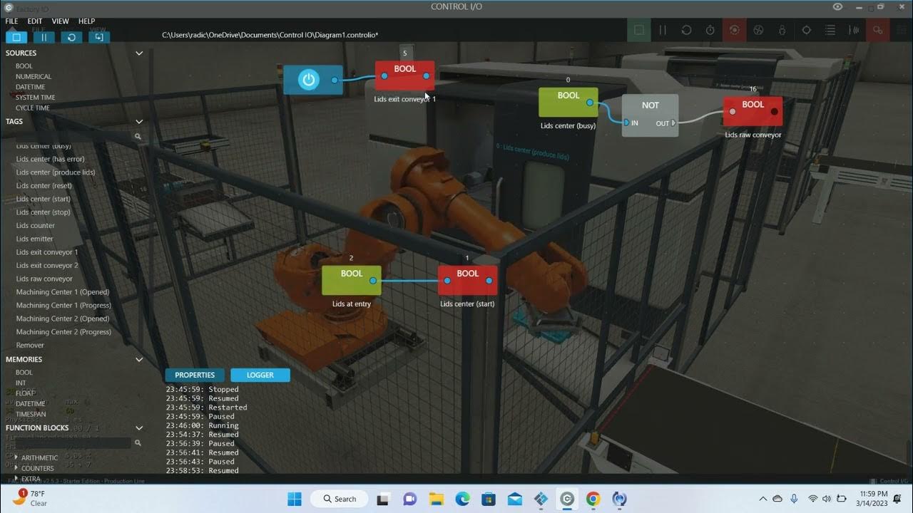 Control IO Factory IO Assembly Scene - YouTube