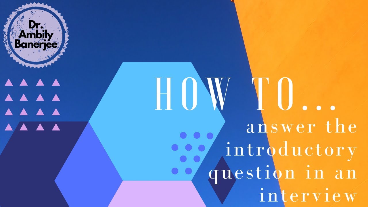 How to answer the introductory question in an interview - YouTube