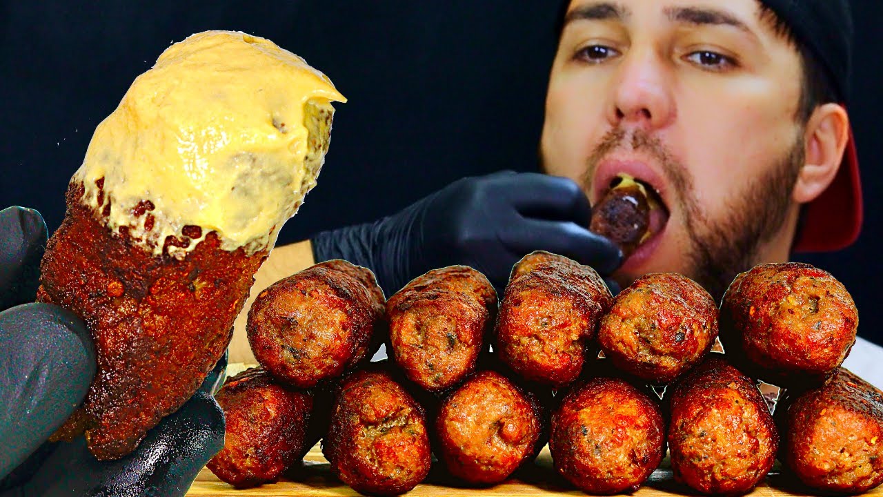 ASMR Cooking & Eating | PORK AND BEEF MINCED MEAT ROLLS | Food MUKBANG ...