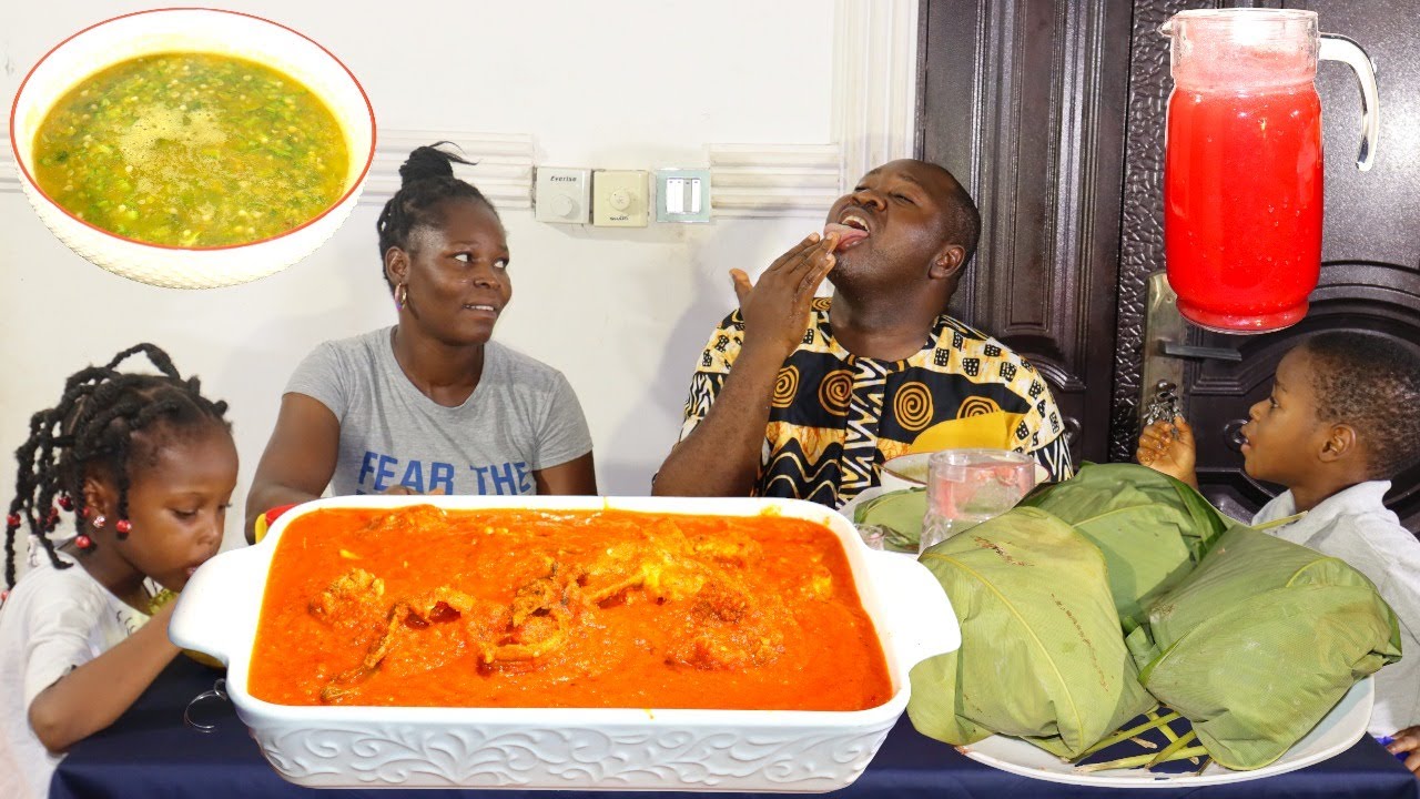 ASMR Eating Traditional Food Show / Fufu Mukbang !! / Primitive Eating ...