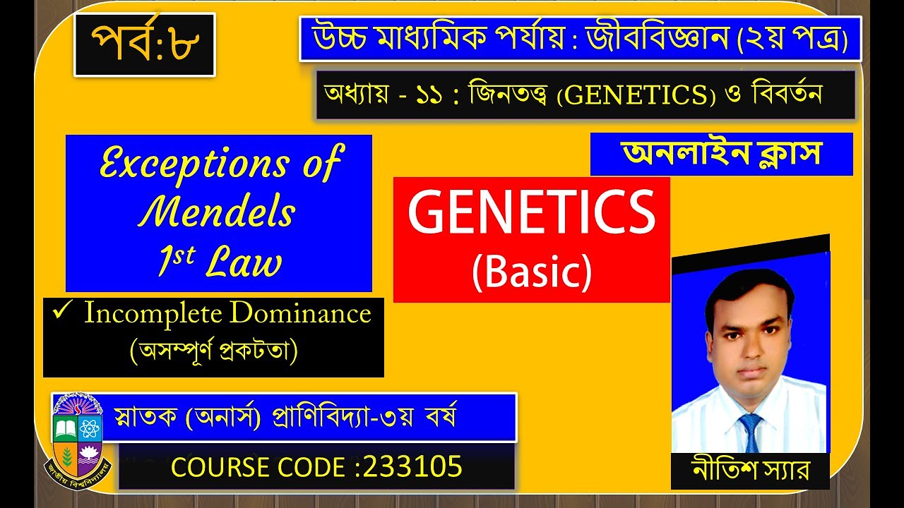 Genetics Basic Incomplete Dominance HSC Zoology genetics-basic-incomplete-dominance-hsc-zoology