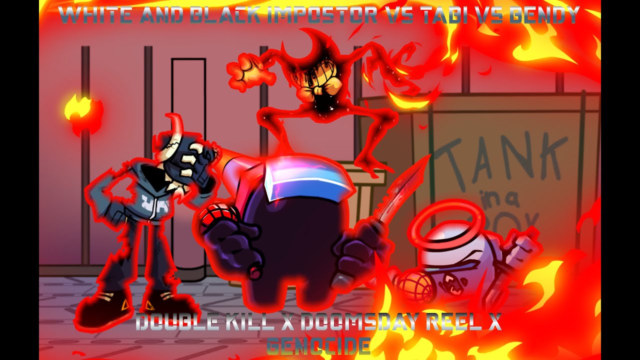 FNF Mashup: Double Kill X Doomsday Reel X Genocide [White and Black ...