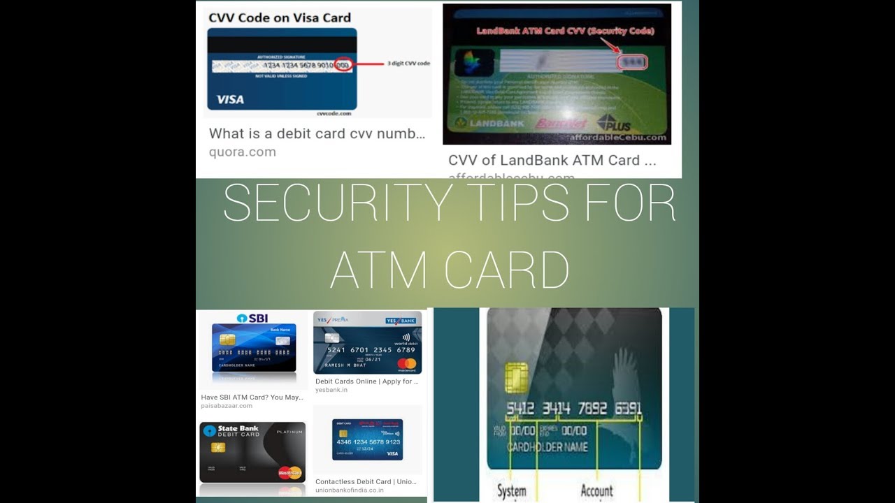 SECURITY TIPS FOR ATM CARD#FOR ACCOUNT SECURITY# - YouTube