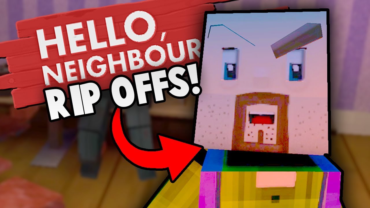 LOOK WHAT THE BLOCKY NEIGHBOR IS HIDING | Hello Neighbor Rip Offs ...