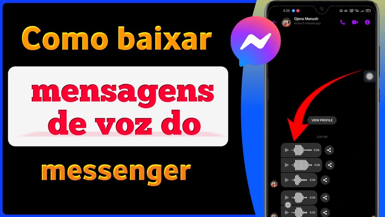 Como baixar mensagem de voz do Facebook Messenger | Salvar arquivo de ...
