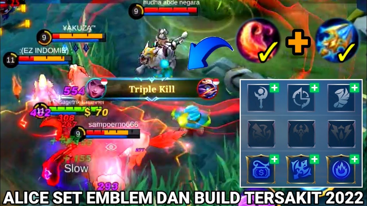 Alice Gold Lane ‼️ Alice Build TERKUAT 😱 Alice Item build Alice ...