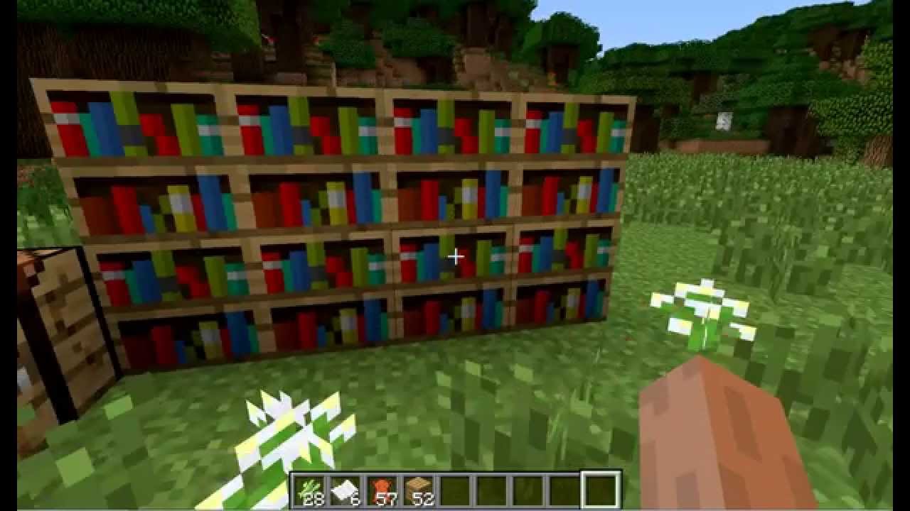 Minecraft (come craftare una libreria - un libro - o della carta) - YouTube