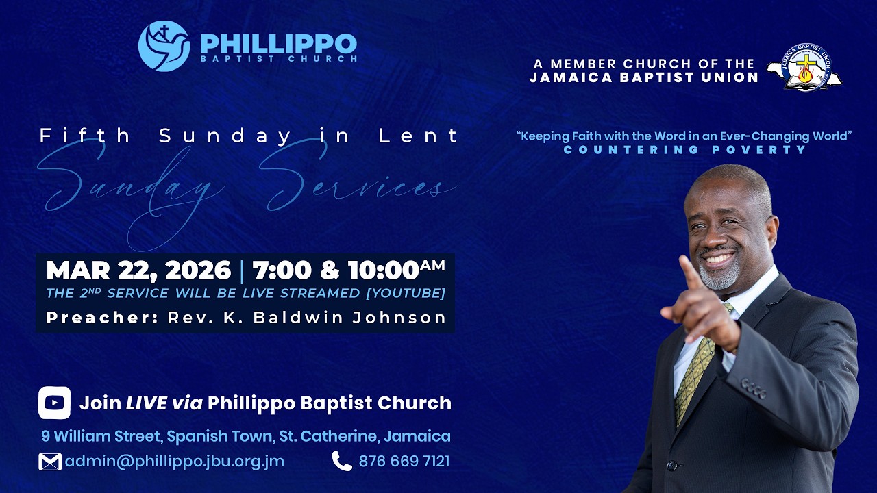 Phillippo Baptist Church Sunday Service: March 22, 2026 - YouTube