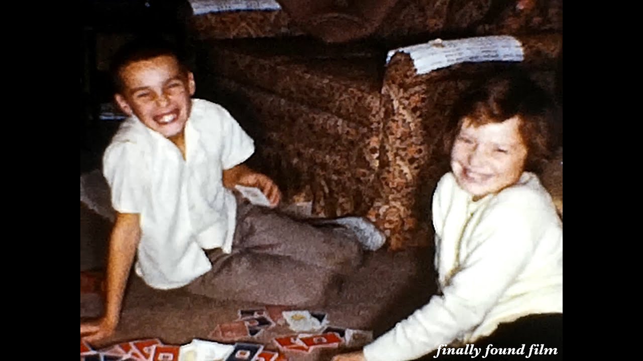 Vintage 1950s kids playing card game 1959 building house of cards 8mm ...