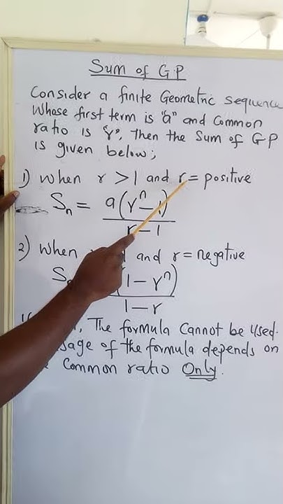 SUM OF GEOMETRIC PROGRESSION - YouTube