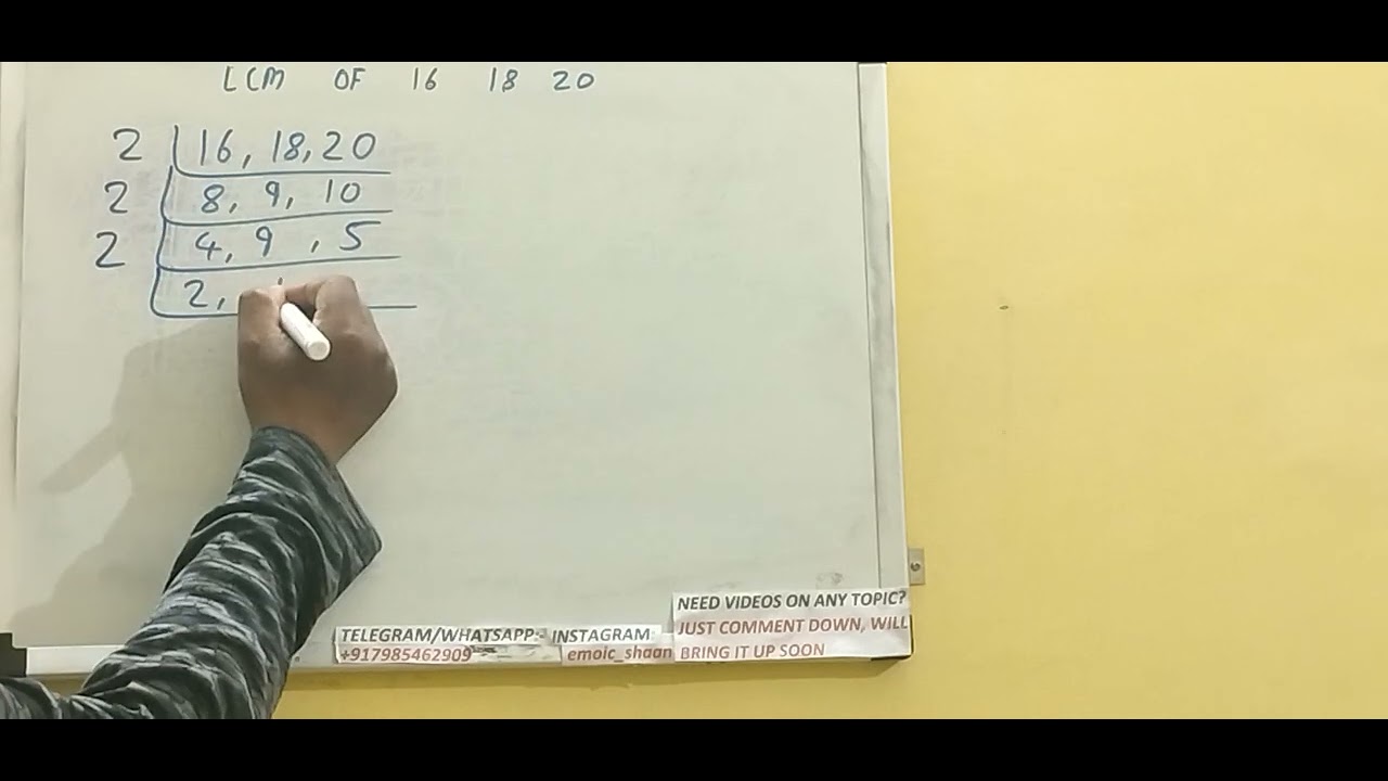 LCM OF 16 18 20 YouTube