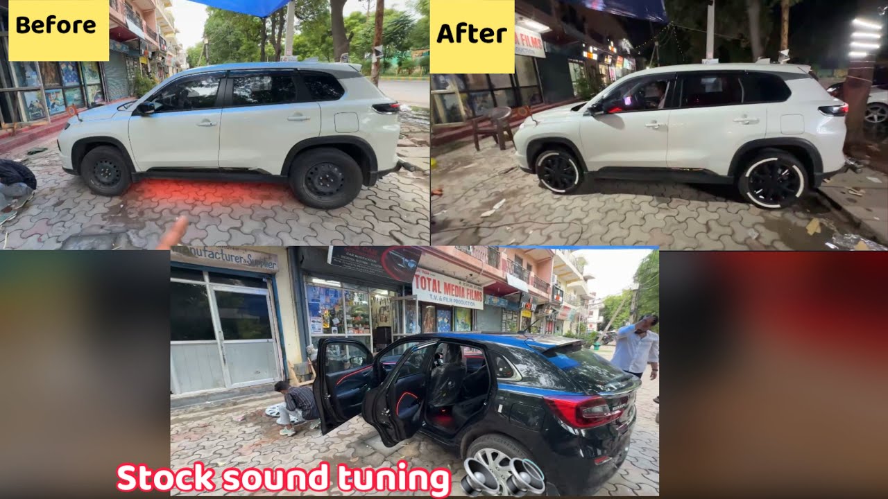 Tyre sticker and rim paint done in Grand vitara || Baleno stock sound ...