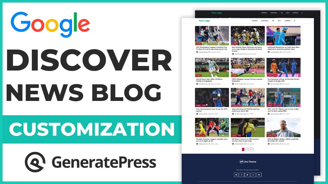 Create a Discover News Blog Website With Dark Mode Using GeneratePress ...