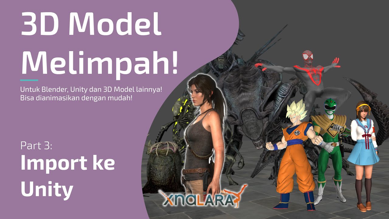 Texturing & Animation XNALara di Unity Vuforia AR - YouTube